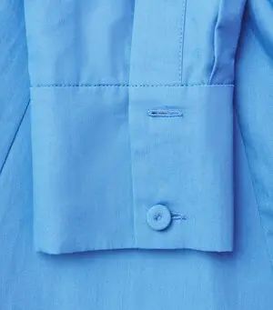 EMILIA WICKSTEAD Cotton Midi Shirt Dress - Blue