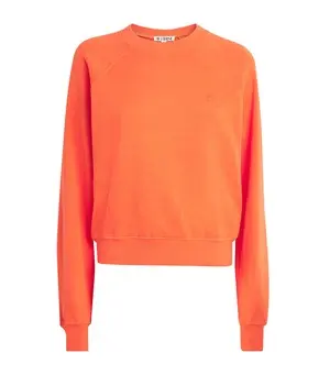 Eterne Cotton Shrunken Raglan Sweatshirt - Orange