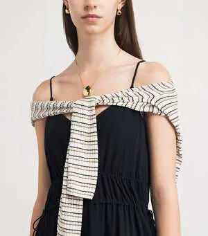 Theory V-neck Maxi Dress With Ruched Sides