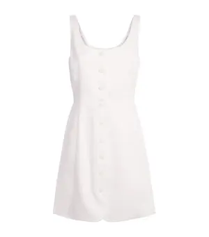 Theory Linen-blend Mini Dress - Ivory