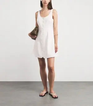 Theory Linen-blend Mini Dress