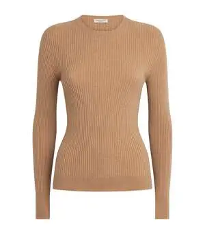 Johnstons Of Elgin Cashmere Ribbed Sweater - Brown