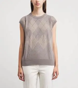 Johnstons Of Elgin Cashmere Argyle Clan Sweater