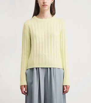 Johnstons Of Elgin Cashmere Ribbed Crew Neck Sweater