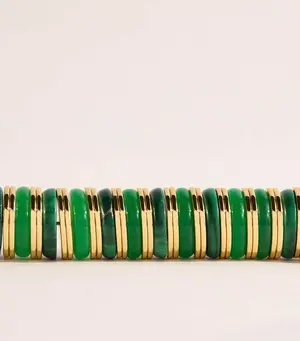 Eddie Borgo Gold-plated Jade And Malachite Lenox Necklace