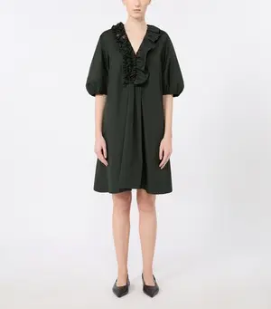 Max Mara Ruffled Mini Dress With Embellishments