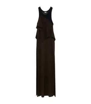 Loewe Mesh Layered Maxi Dress - Black