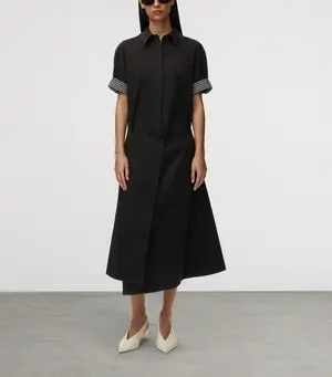 Loewe Cotton-silk Gabardine Midi Shirt Dress