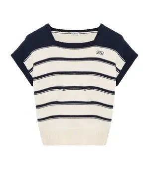 Loewe Cotton-wool Stripe Sweater - White