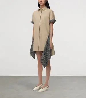 Loewe Cotton-silk Gabardine Midi Shirt Dress - Beige