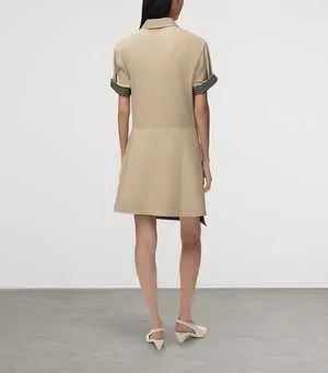 Loewe Cotton-silk Gabardine Midi Shirt Dress - Beige