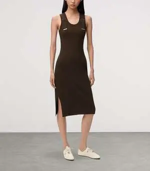 Loewe Ribbed Strap Detail Midi Dress