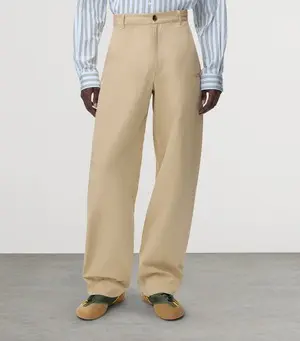Loewe Straight-leg Cotton Twill Trousers