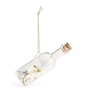 Harrods Message In Bottle Tree Decoration - Clear