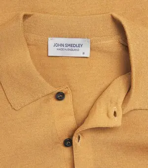 John Smedley Merino Wool Long-sleeve Polo Shirt