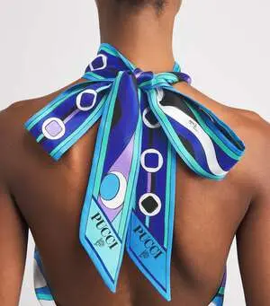 Emilio Pucci Silk Halterneck Scarf Top
