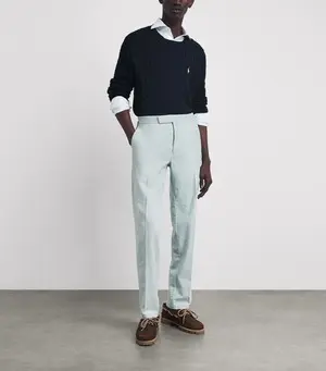 Polo Ralph Lauren Linen Straight Leg Trousers