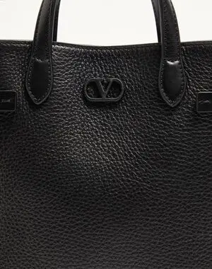 Valentino Garavani Small Grained Leather Shopping Bag