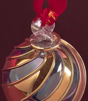 ARTIFACTUALLY Glass Candy Stripe Bauble