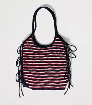 Miu Miu Crochet Ivy Tote Bag - Blue