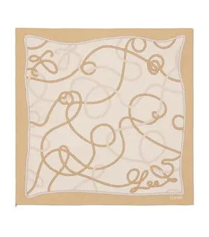 Loewe Silk Twill Scarf - Beige