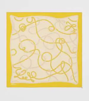 Loewe Silk Twill Scarf - Beige