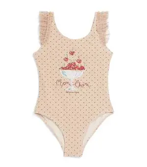 KONGES SLOJD Konges Sløjd Embellished Polka Dot Amandine Swimsuit - Pink