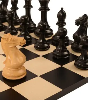 PURLING Heritage Ebony V Boxwood Chess Set