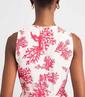 Heidi Klein Silk Coral Print Maxi Dress