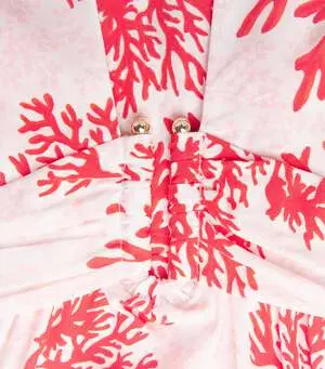 Heidi Klein Silk Coral Print Maxi Dress