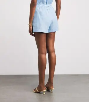 Heidi Klein Linen Drawstring Shorts - Blue