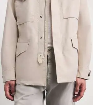 Eleventy Cotton-silk Safari Jacket
