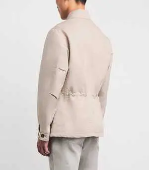 Eleventy Cotton-silk Safari Jacket