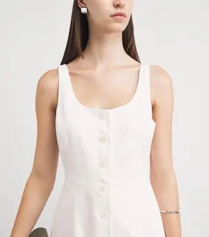 Theory Linen-blend Mini Dress