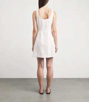 Theory Linen-blend Mini Dress