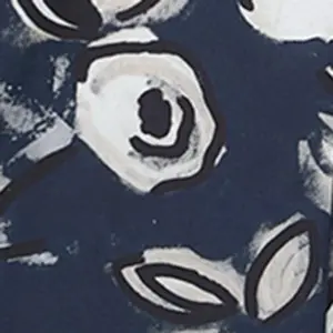 Max Mara Printed Cotton Midi Wrap Dress - Navy