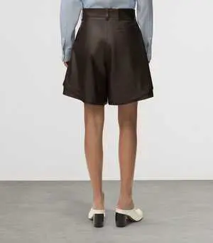 Loewe Nappa Leather Longline Wide-leg Shorts