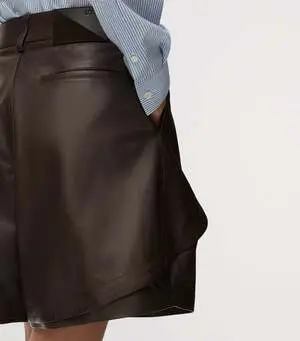 Loewe Nappa Leather Longline Wide-leg Shorts