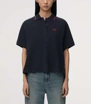 Loewe Stretch-cotton Polo Shirt With Asymmetric Hem
