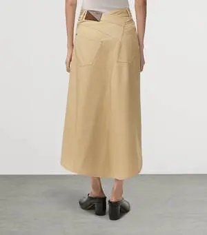 Loewe Asymmetrical Cotton Midi Skirt
