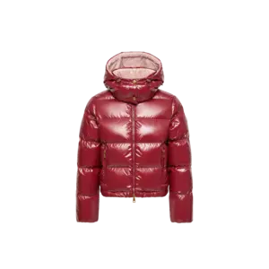 Moncler Cropped Down Jacket - Red