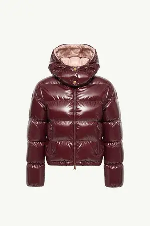 Moncler Cropped Down Jacket - Red