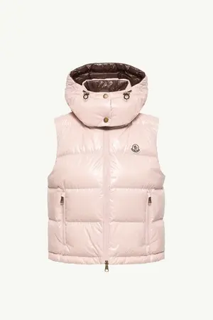 Moncler Niverolle Short Down Vest - Pink