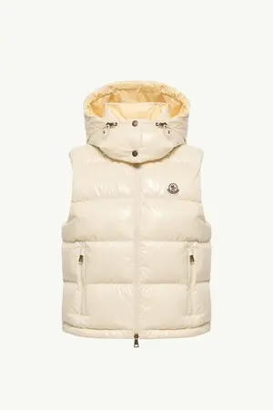 Moncler Niverolle Short Down Vest - White
