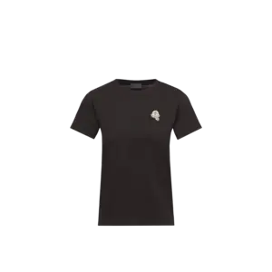 Moncler Logo Patch Cotton T-shirt - Black