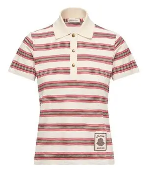Moncler Striped Cotton Polo Shirt - Multicolor