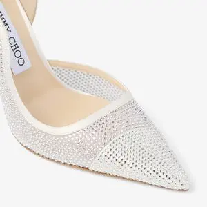 JIMMY CHOO Brigitte Embellished Mesh Pumps - Neutral