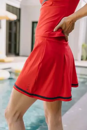 ELASTIQUE ATHLETICS Monte Carlo Skort - Red