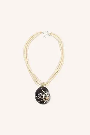 BAOBAB Savage Beaded Necklace - Alabaster Shell