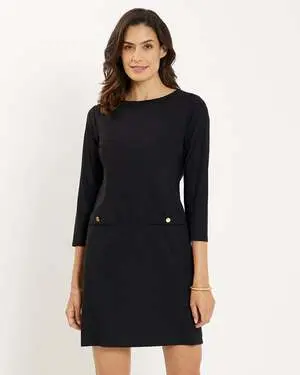 Jude Connally Sabine Dress In Lightweight Jude Cloth - Black / Regular